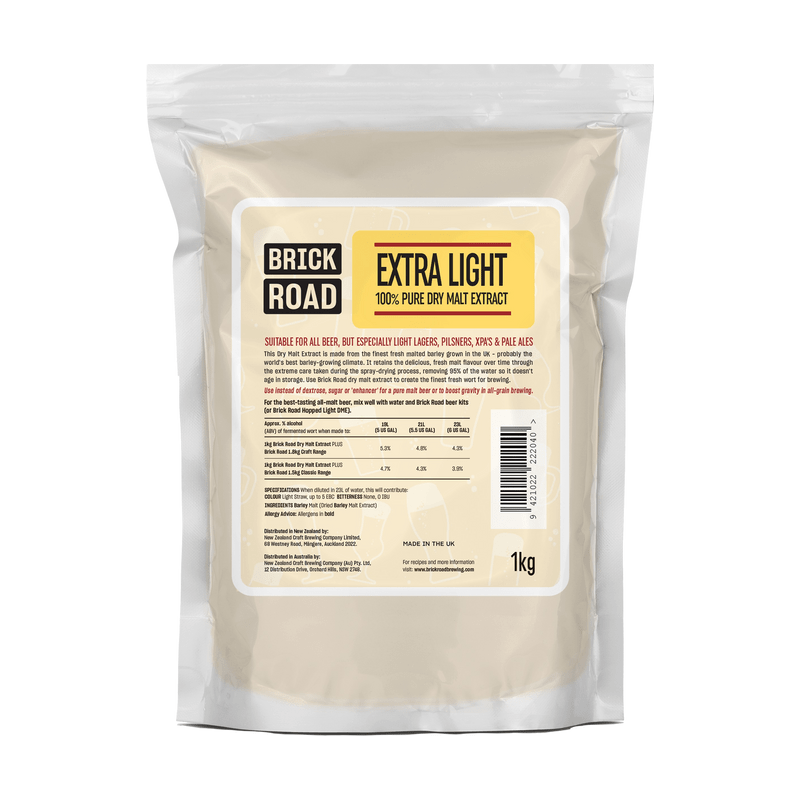 Buy Brick Road Extra Light Dried Malt Extract 1kg - Craft in-home